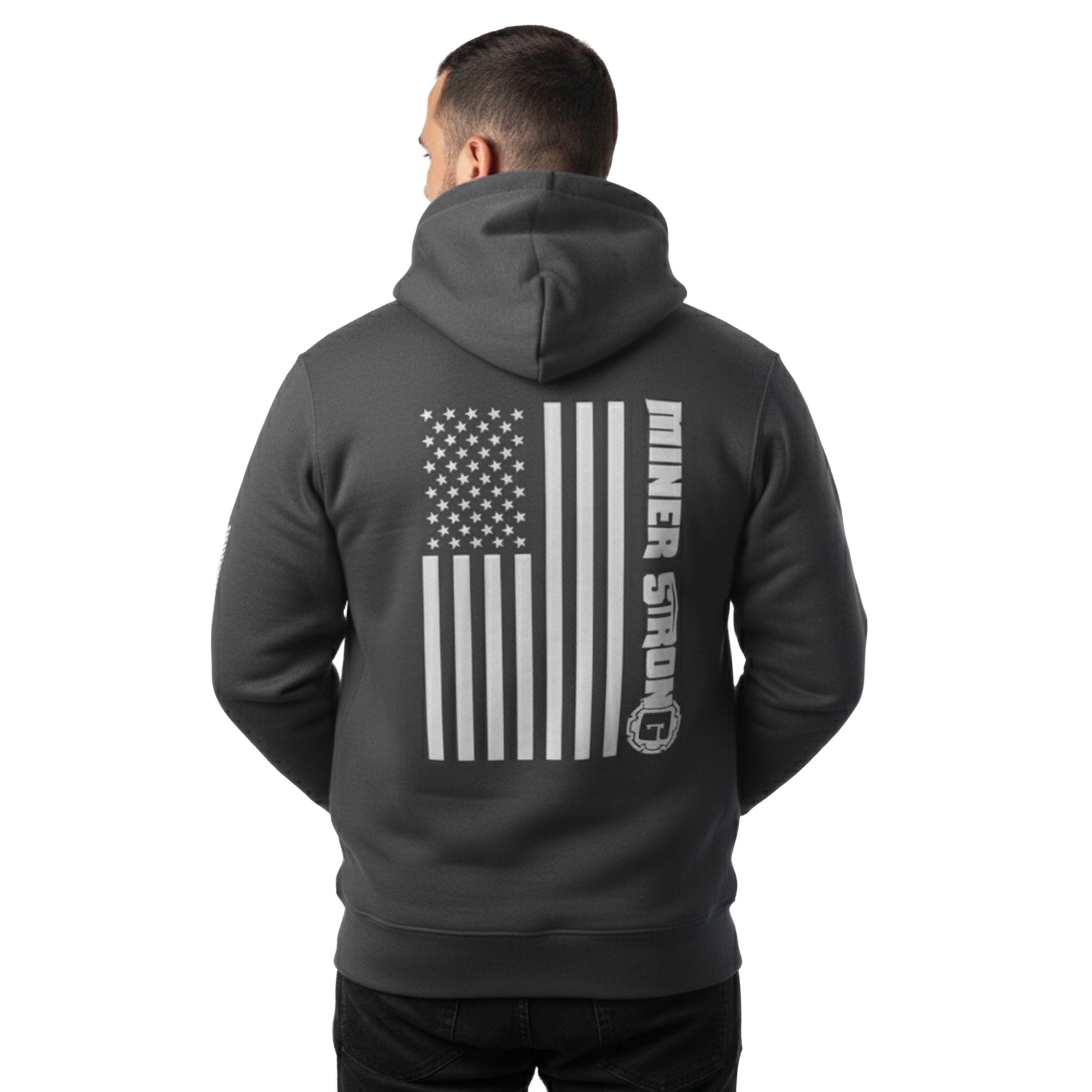 Miner Strong | Grey Freedom Reflect Hoodie