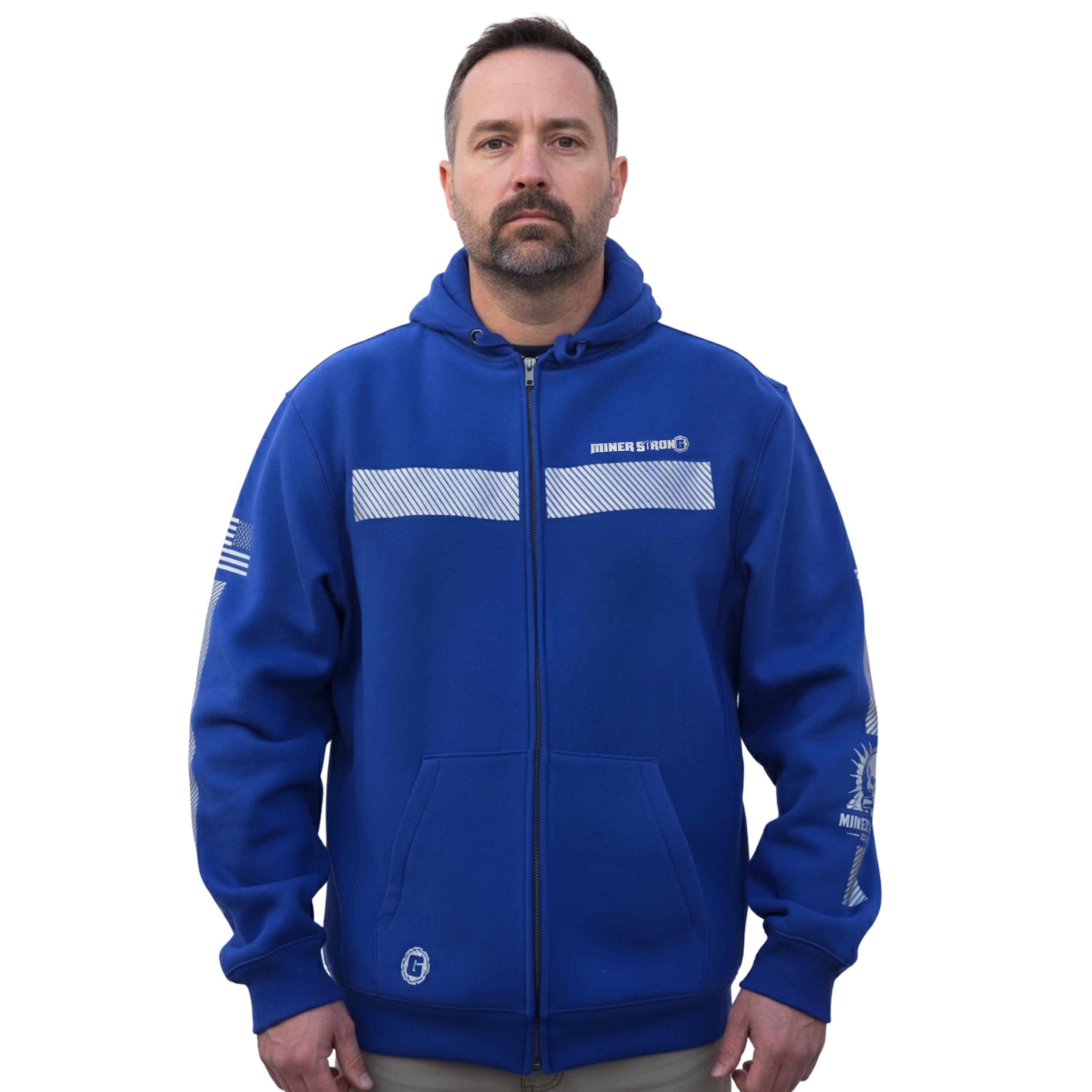 MSG Royal Blue Workwear Zip Up – Miner Strong